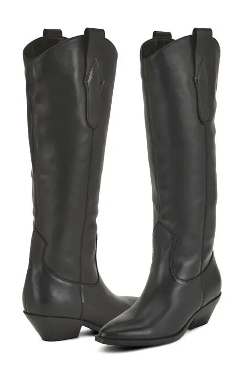 Nine West Asken Knee High Boot - Black Leather