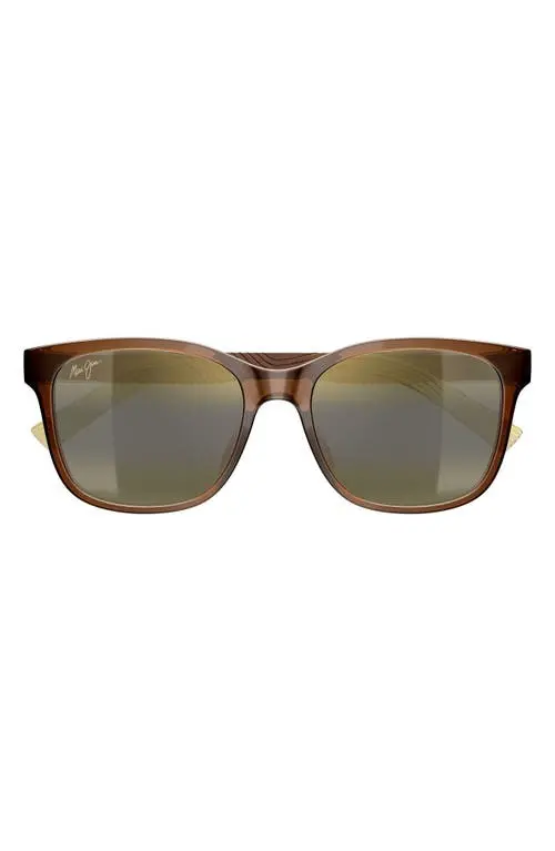Maui Jim Polarized Square Sunglasses - Brown