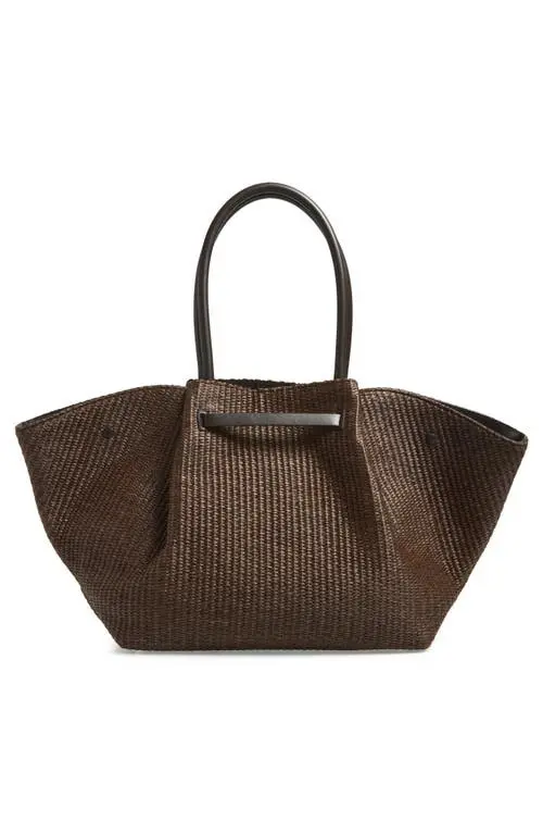 DEMELLIER The New York East/west Raffia Tote