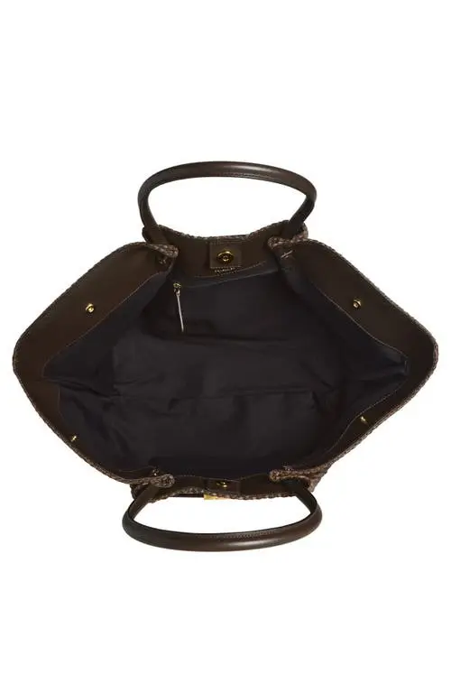 DEMELLIER The New York East/west Raffia Tote