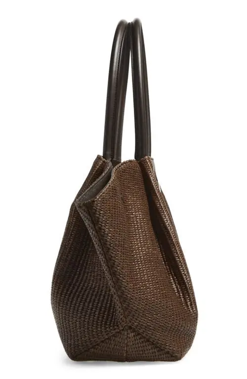 DEMELLIER The New York East/west Raffia Tote