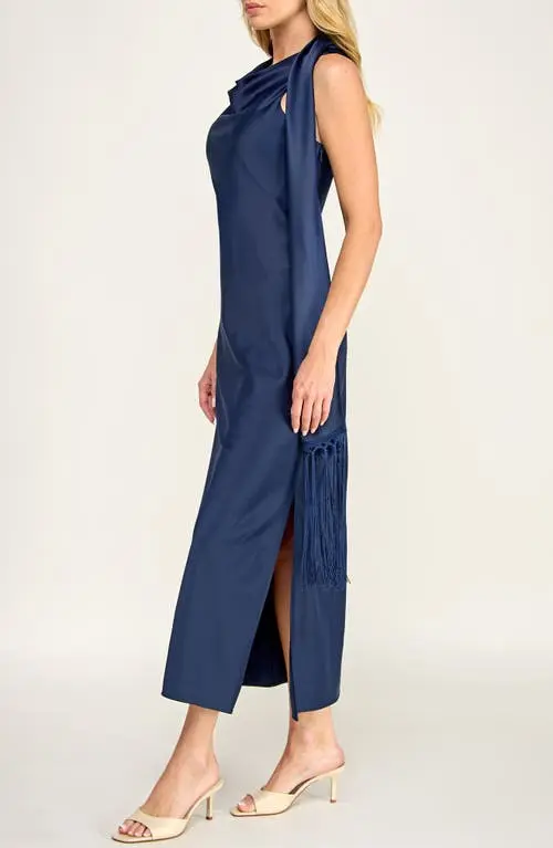 SOCIALITE Sash Detail Satin Maxi Dress
