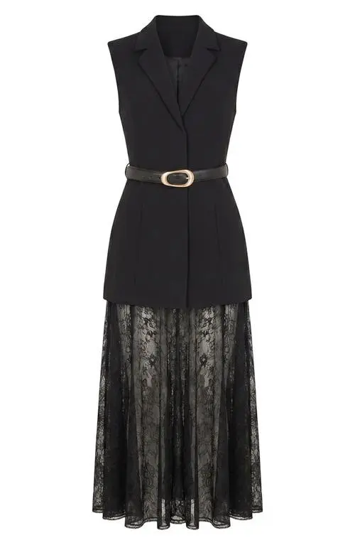 EVER NEW Shanae Belted Lace Maxi Dress