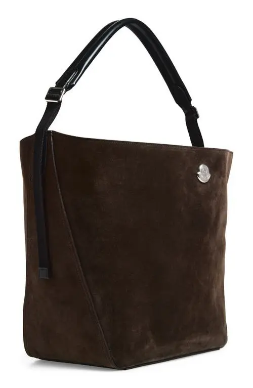 Moncler Carlo Suede Hobo Bag