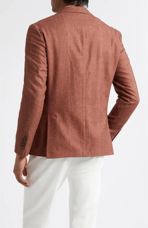 Eleventy Slim Fit Pinstripe Wool & Cotton Blend Sport Coat
