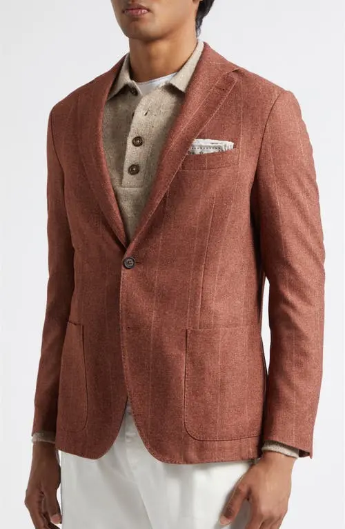 Eleventy Slim Fit Pinstripe Wool & Cotton Blend Sport Coat