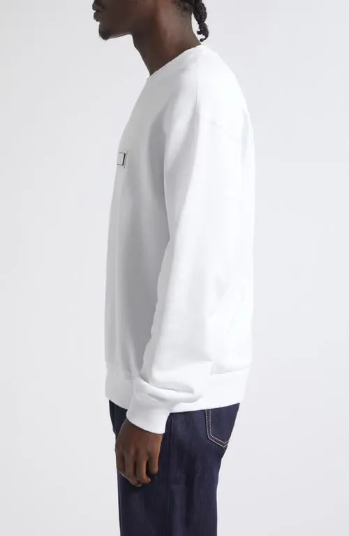 Dolce & Gabbana Logo Plate Cotton Sweatshirt