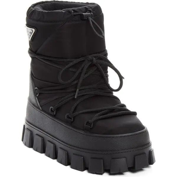 Prada Re-nylon Gabardine Après Ski Boot - Nero