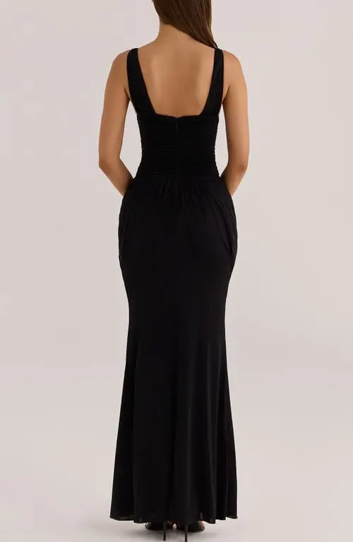House Of Cb Tabitha Liquid Soft Jersey Plunge Neck Gown