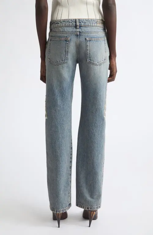 Alexander McQueen Embroidered Bootcut Jeans