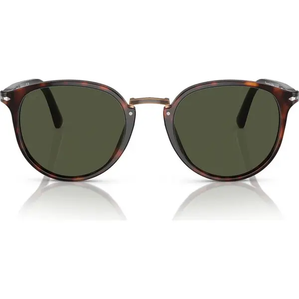 Persol Po3210s 51mm Oval Sunglasses - Havana/green