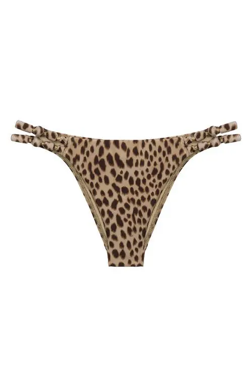 VIX PAULA HERMANNY Atena Leopard Print Cheeky Bikini Bottoms