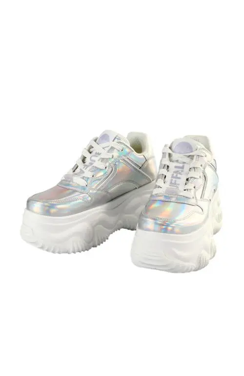BUFFALO BOOTS Feral One Sneaker Holographic Silver