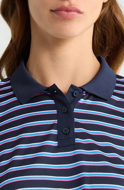 G/fore Striped Performance Long Sleeve Polo