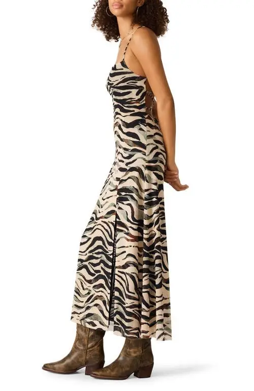 Steve Madden Adella Strappy Zebra Print Maxi Dress