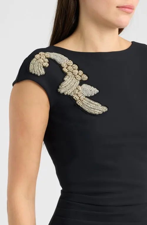 Chiara Boni La Petite Robe Embellished Ruched Gown