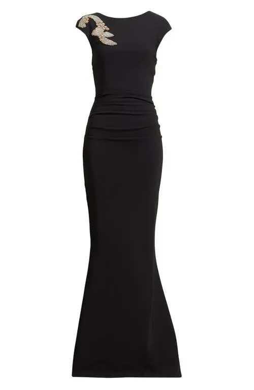 Chiara Boni La Petite Robe Embellished Ruched Gown