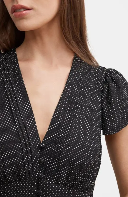 EVER NEW Ardelia Flutter Sleeve Midi Dress