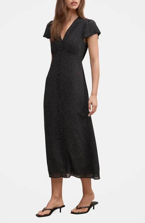 EVER NEW Ardelia Flutter Sleeve Midi Dress