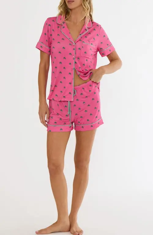 Beach Riot Milena Pajama Set - Flamingo Fronds