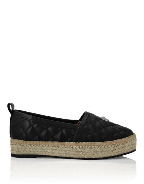 Philipp Plein Matelassé Skull Espadrilles