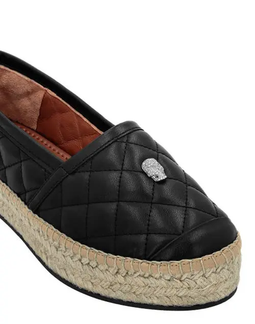 Philipp Plein Matelassé Skull Espadrilles