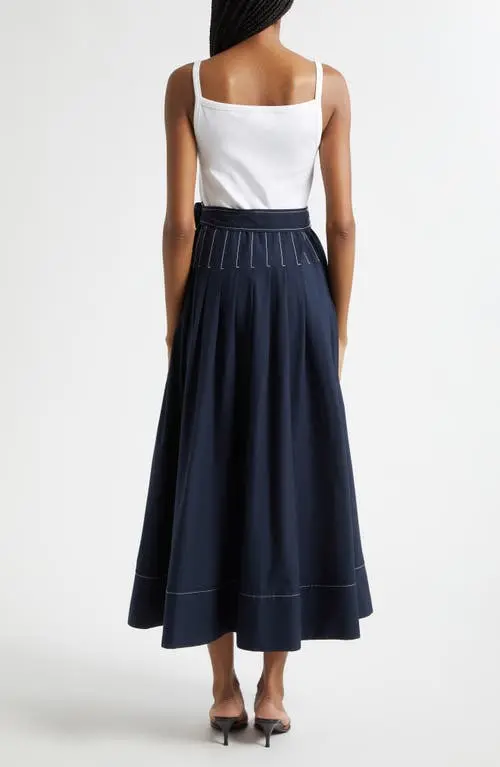 Cinq À Sept Olivia Mixed Media Midi Dress