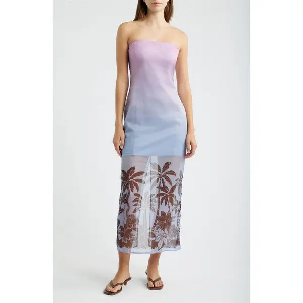 Line & Dot Dune Ombré Midi Dress