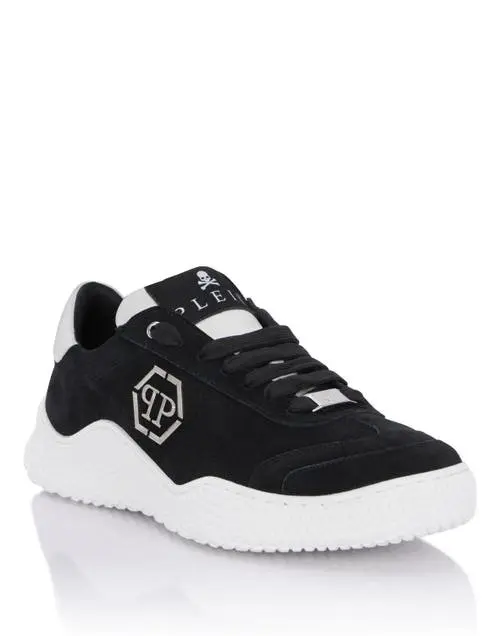Philipp Plein Suede Runner Sneakers - Black/white