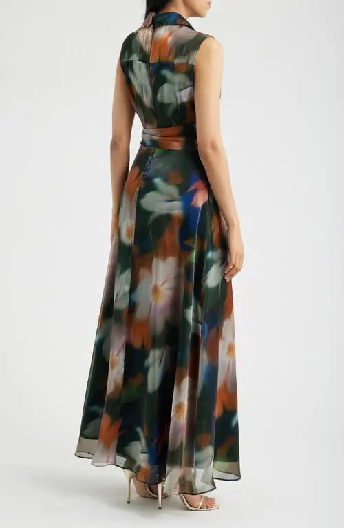 Julia Jordan Sleeveless Floral Organza Gown