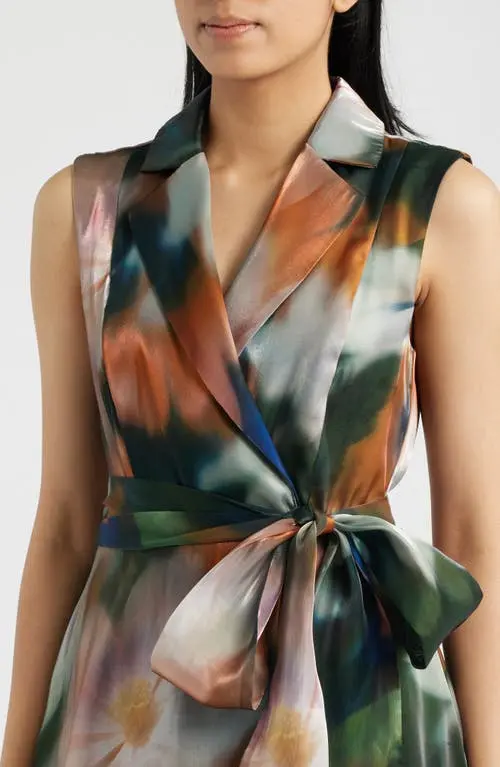 Julia Jordan Sleeveless Floral Organza Gown