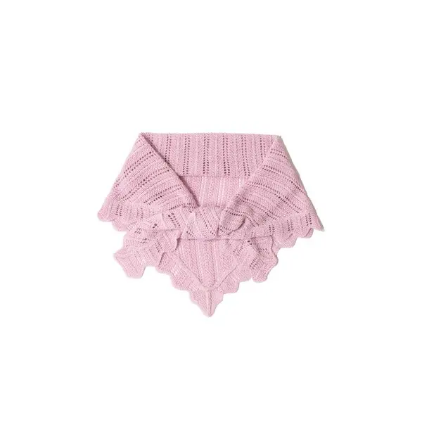 Saachi Knitted Triangle Lilac Bandana