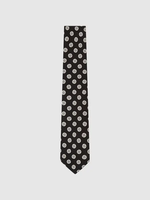 REISS Lelio Silk Geometric Square Medallion-print Tie