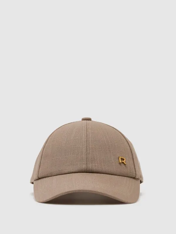 REISS Leila Baseball Cap - Taupe