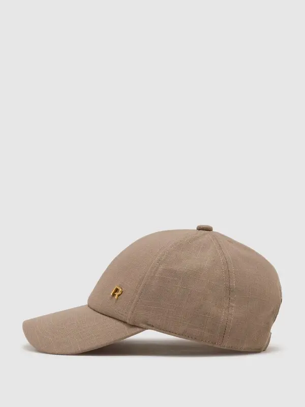 REISS Leila Baseball Cap - Taupe
