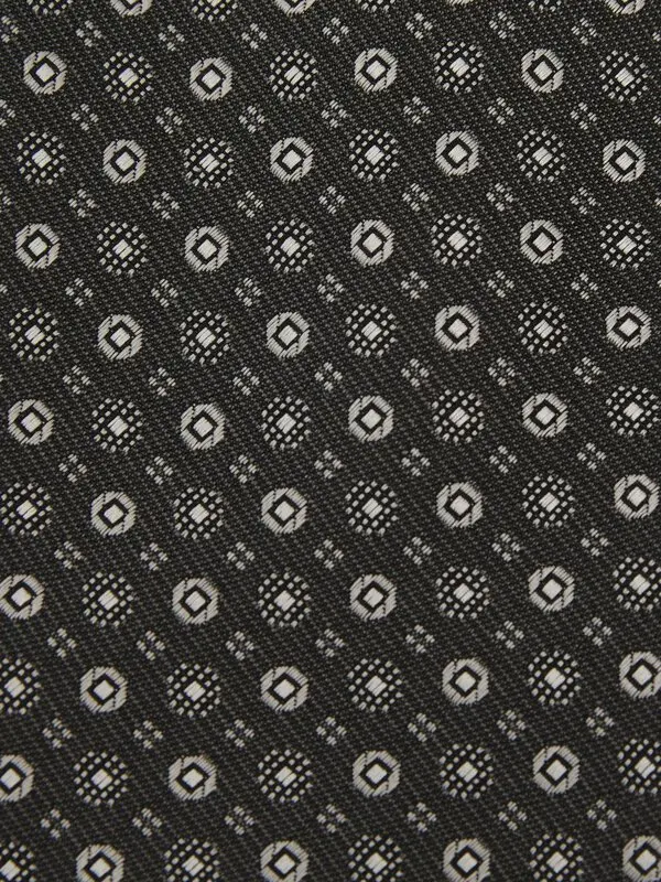 REISS Geremia Silk-blend Woven Micro Medallion Tie