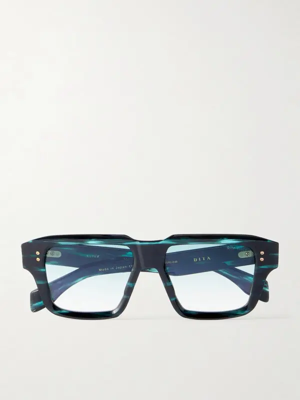 Dita Eliux Square-frame Acetate Sunglasses - Blue