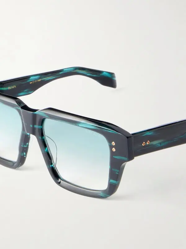 Dita Eliux Square-frame Acetate Sunglasses - Blue