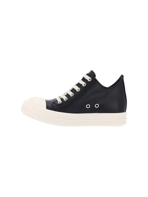 Rick Owens Low-top Leather Sneakers