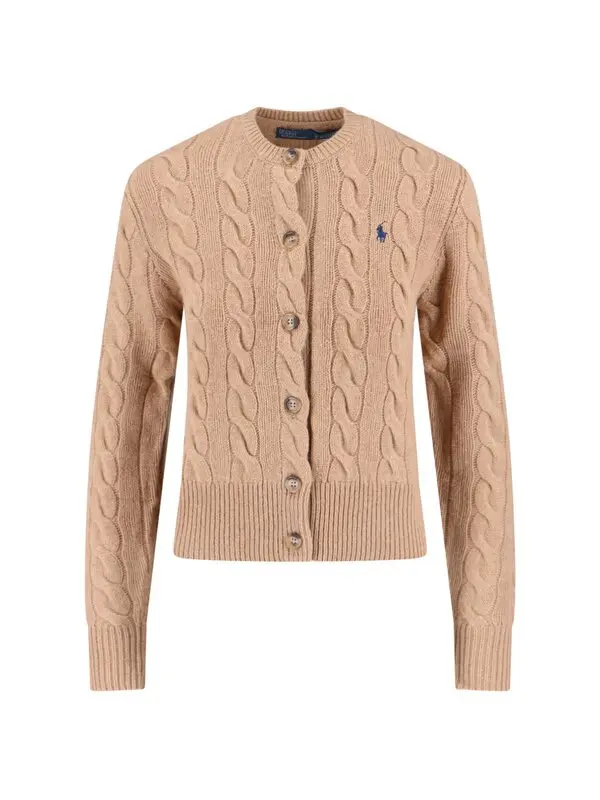 Polo Ralph Lauren Cable Knit Logo Cardigan