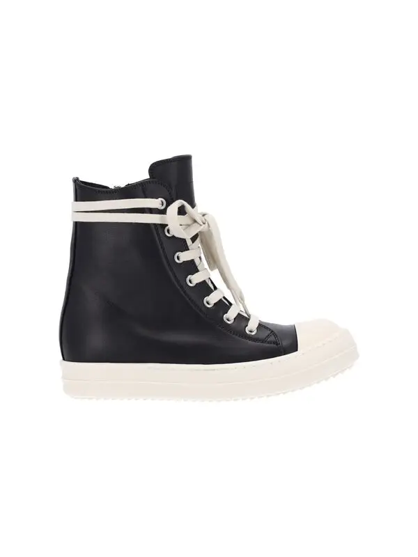 Rick Owens High-top Leather Sneakers