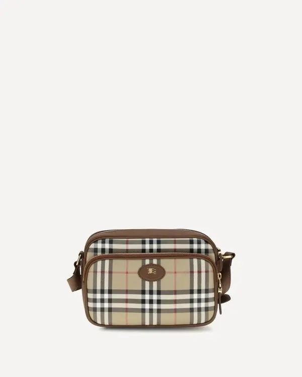 Burberry Check Front Pocket Shoulder Bag
