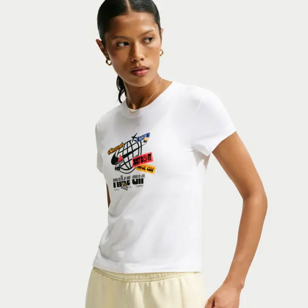 Nike Chill Knit Slim Mod-cropped T-shirt - White