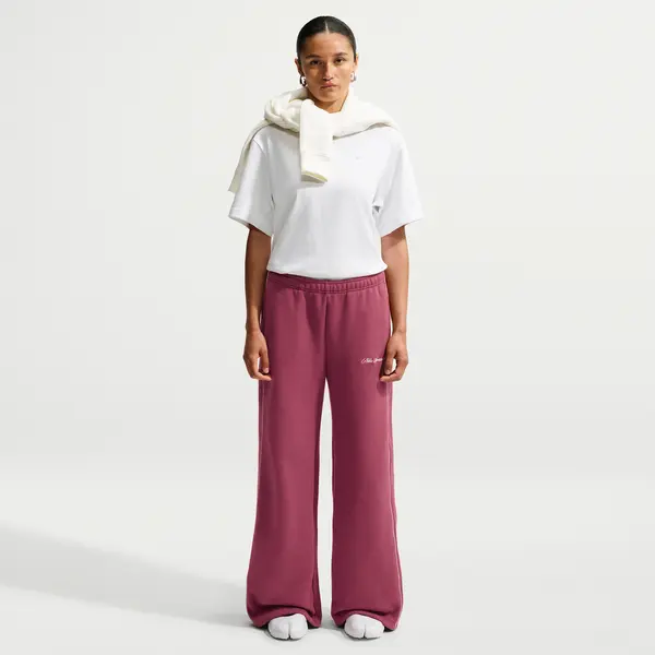 Nike Studio Fleece Medium Weight Mid-rise Wide-leg Pants