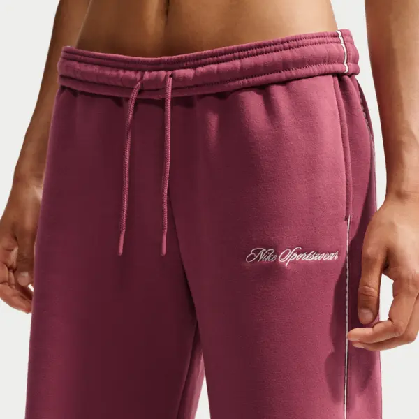 Nike Studio Fleece Medium Weight Mid-rise Wide-leg Pants