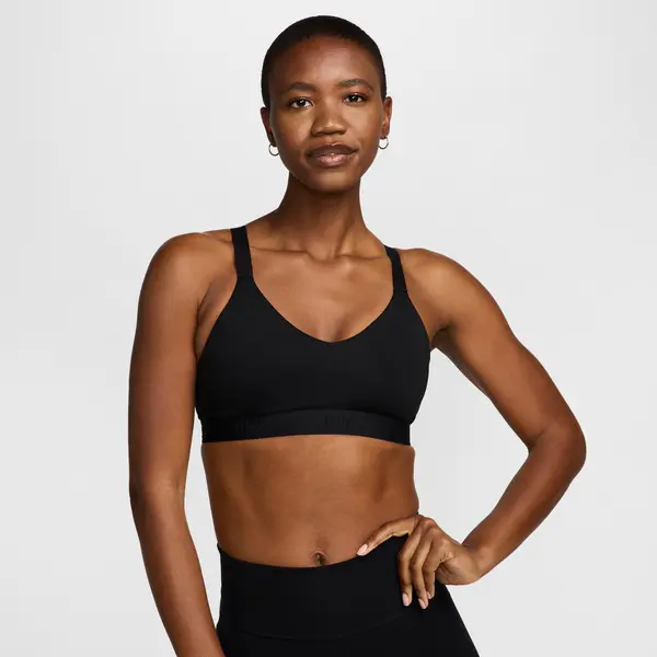 Nike Indy Medium Support Padded Adjustable Sports Bra - Black