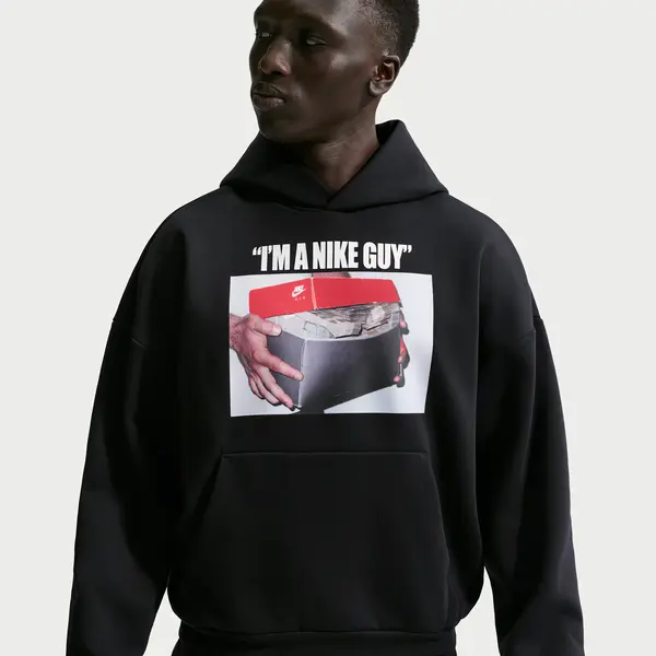 Nike Lebron "shoes Bag" Therma-fit Brushed Pullover Basketball Hoodie - Black