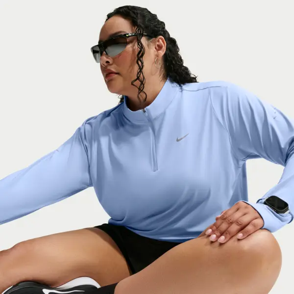 Nike Swift Dri-fit Uv 1/4-zip Running Top