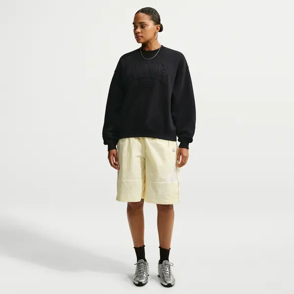 Nike Studio Fleece Medium Weight Oversized Embossed Crew