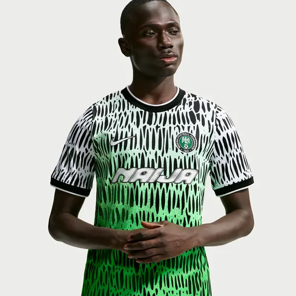 Nike X Nigeria X Slawn Dri-fit Academy Pro Short-sleeve Soccer Top - Black